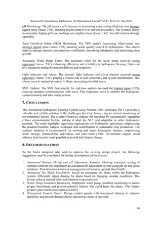 AUTOMATED HYDROPONIC FARMING SYSTEM USING NUTRIENT FILM TECHNIQUE | PDF