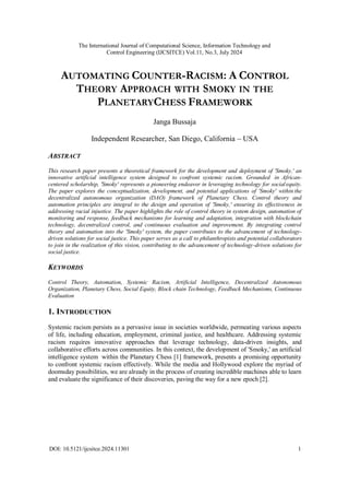 AUTOMATING COUNTER-RACISM: A CONTROL THEORY APPROACH WITH SMOKY IN THE ...