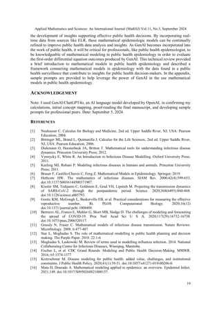 MATHEMATICAL DISEASE MODELING FOR PUBLIC HEALTH EPIDEMIOLOGISTS ...