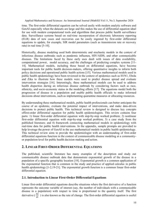 MATHEMATICAL DISEASE MODELING FOR PUBLIC HEALTH EPIDEMIOLOGISTS ...