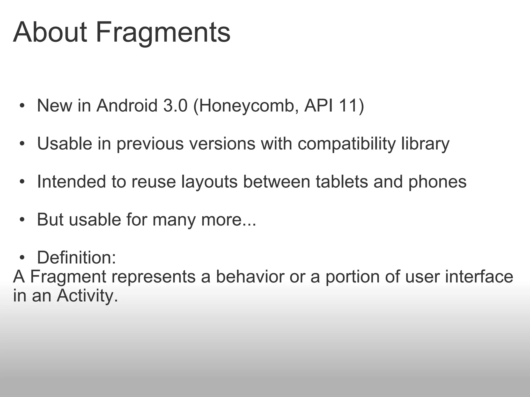 Introduction to Android Fragments | PPT