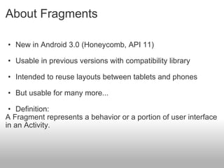 Introduction to Android Fragments | PPT