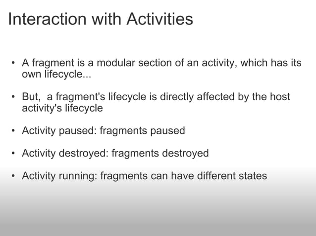 Introduction to Android Fragments | PPT