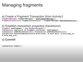 Introduction to Android Fragments | PPT