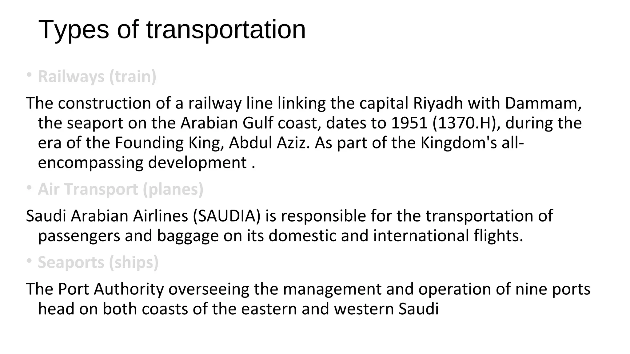 transportation in saudi arabia | PPS