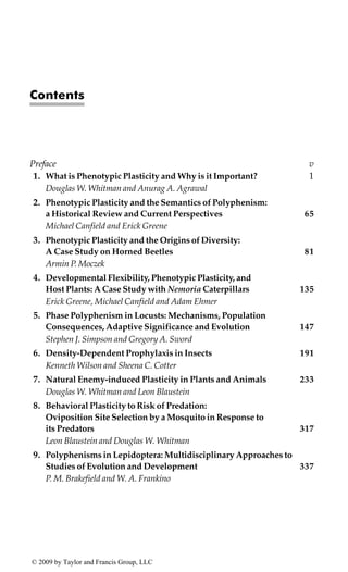 Phenotypic Plasticity Of Insects Mechanisms And Consequences Douglas ...