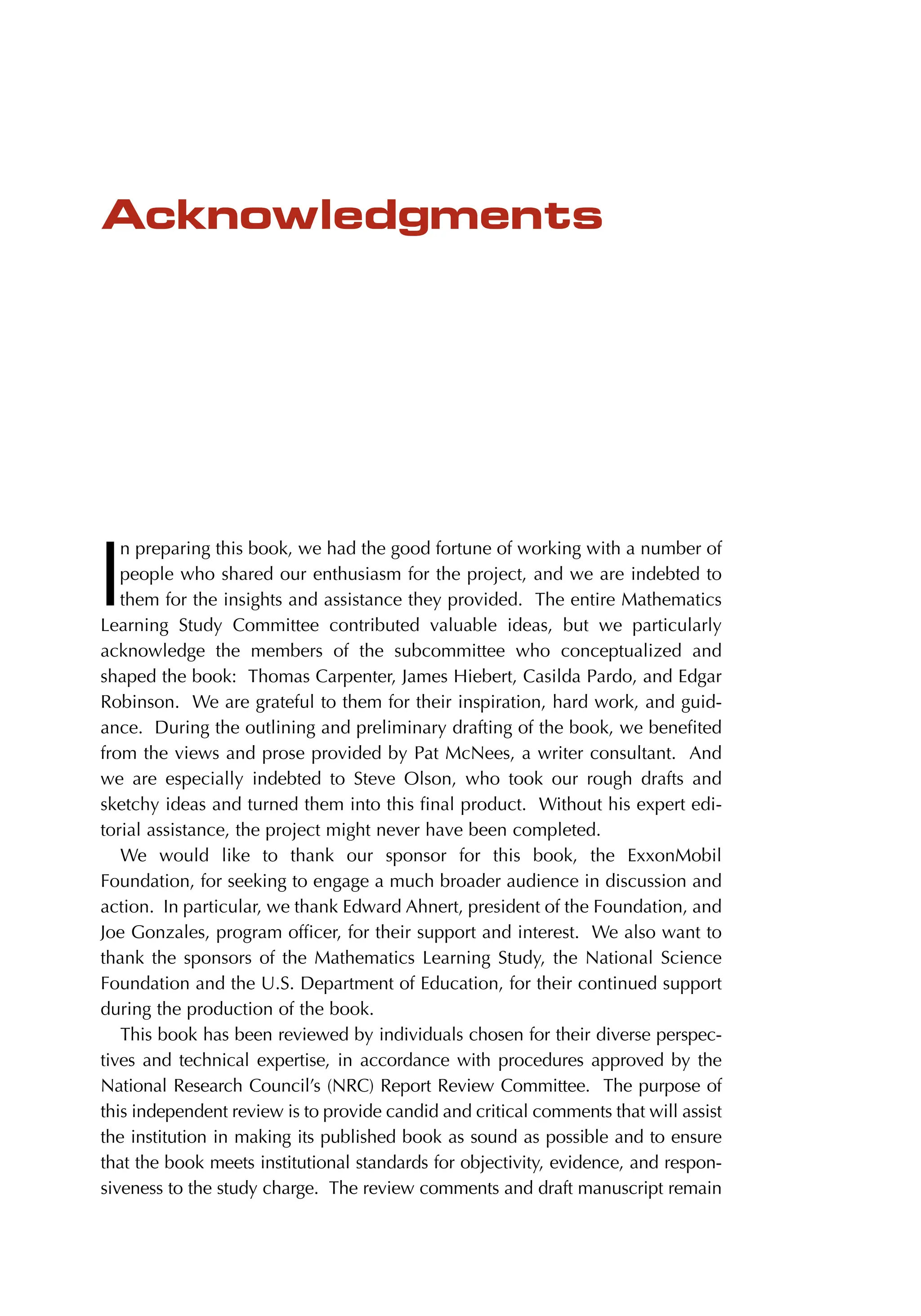 Helping Children Learn Mathematics Jeremy Kilpatrick National Research ...