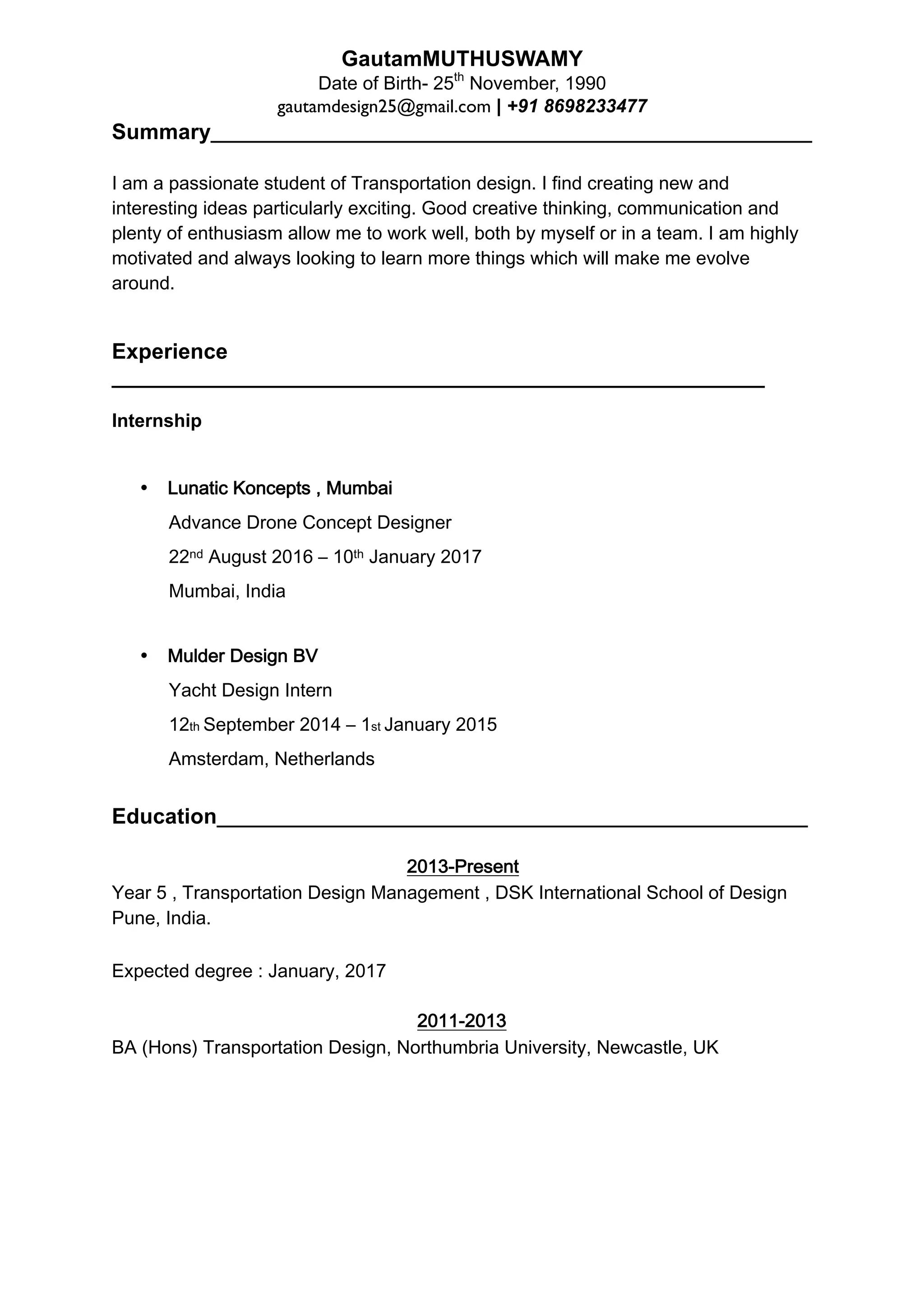 Gautam Muthuswamy Resume1 | PDF