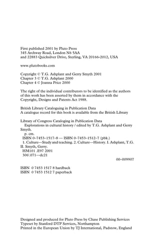 Explorations In Cultural History T G Ashplant Gerry Smyth | PDF