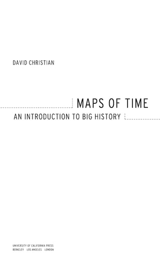 Maps Of Time An Introduction To Big History California World History ...