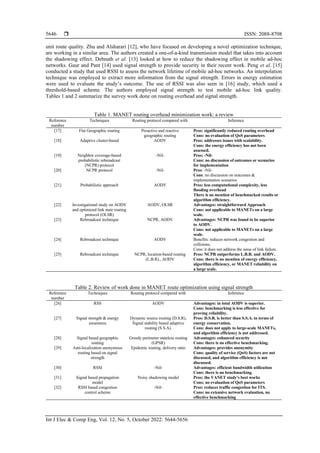 Minimizing routing overhead using signal strength in multi-hop wireless network | PDF