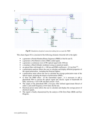 Study of Polarization Mode Dispersion in the Optical Digital Connection ...