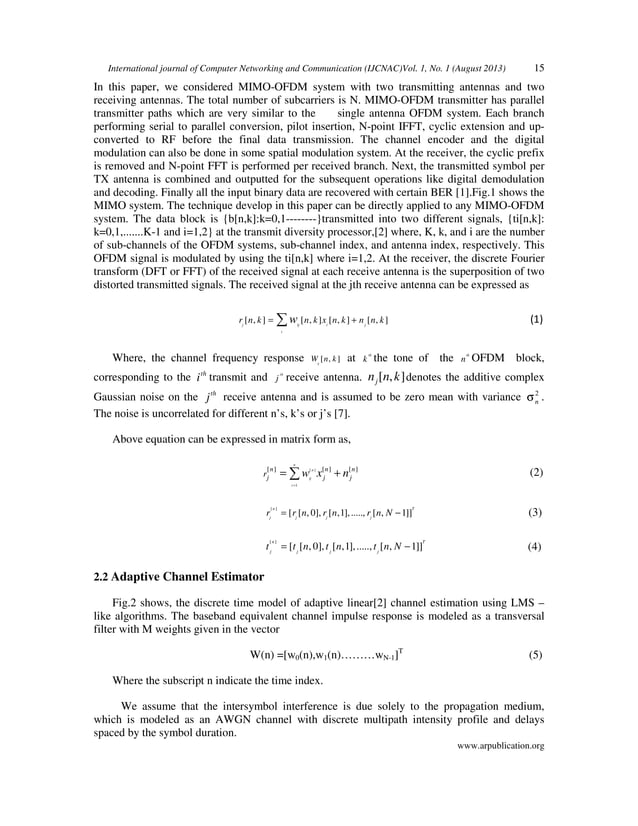 Performance Comparison of Modified Variable Step Size Leaky LMS Algorithm for Channel Estimation ...