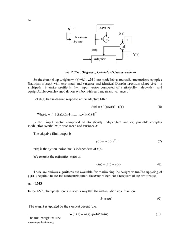 Performance Comparison of Modified Variable Step Size Leaky LMS Algorithm for Channel Estimation ...