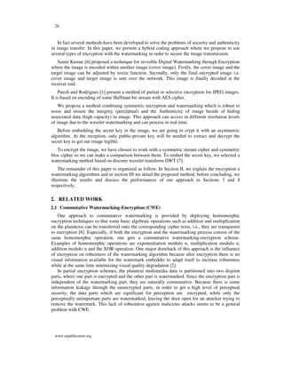 A Joint Encryption/Watermarking Algorithm for Secure Image Transfer | PDF