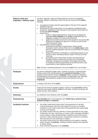 Lion Underwriting Broadform Liability Policy | PDF