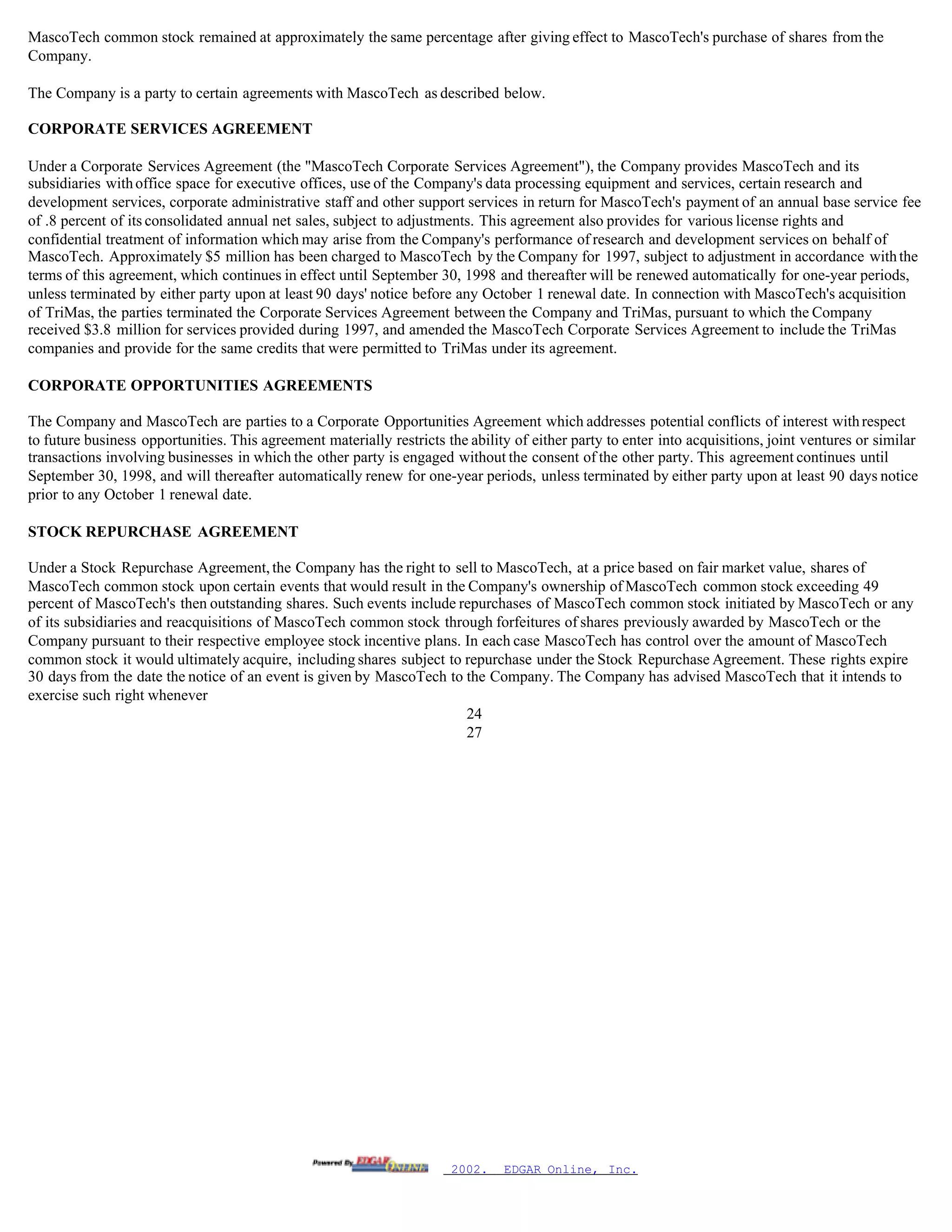 masco Proxy Statements 1998- | PDF