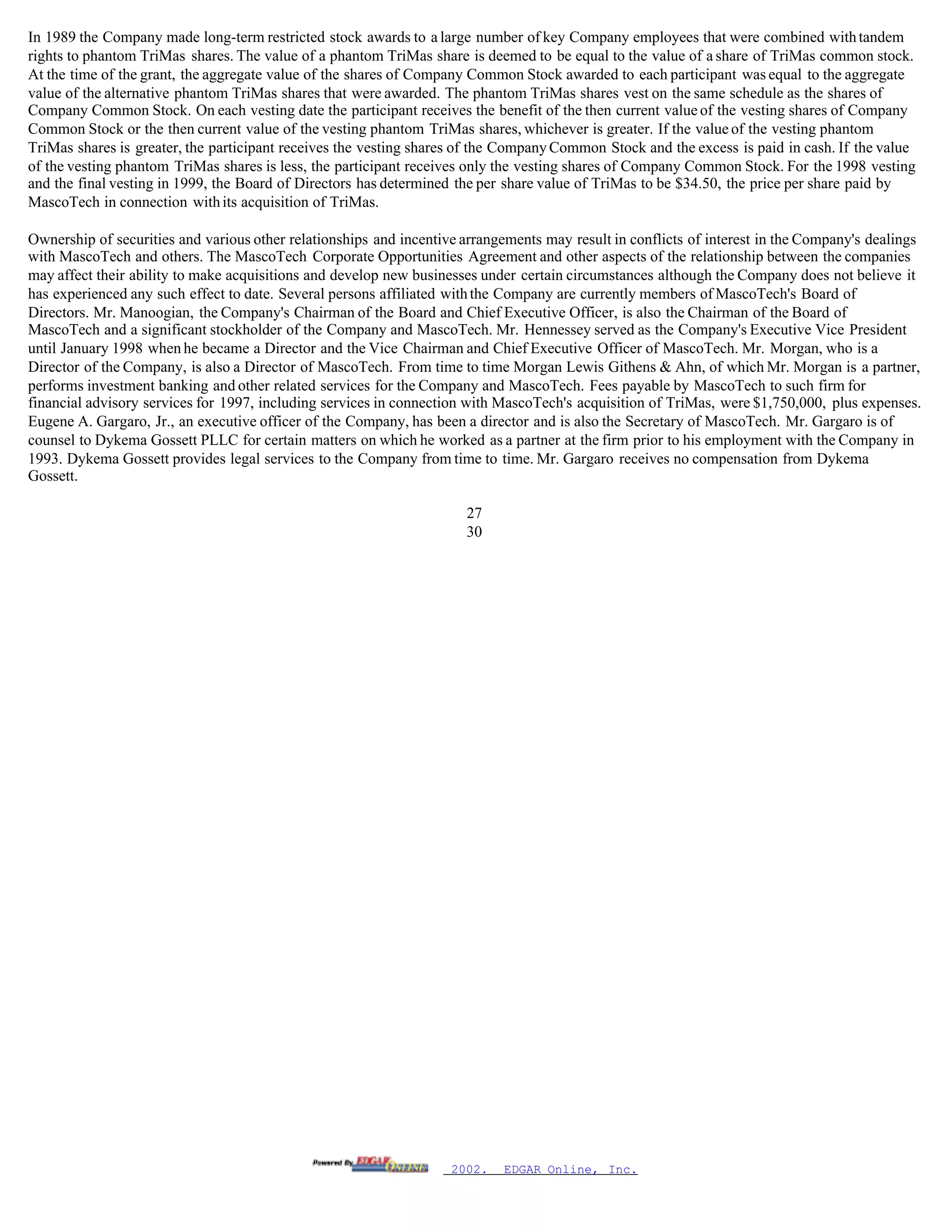 masco Proxy Statements 1998- | PDF