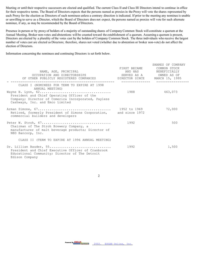 masco Proxy Statements 1995- | PDF