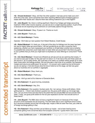 kellogg Q2 2008 Transcript | PDF