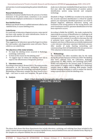 A Study on Effectiveness of Diagnostics Practices to Reduce Specimen ...