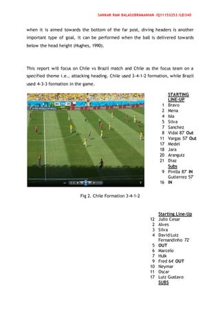 Scouting Report Chile vs Brazil World cup | PDF