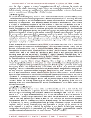 Collective Bargaining and Employee Prosocial Behaviour in the ...