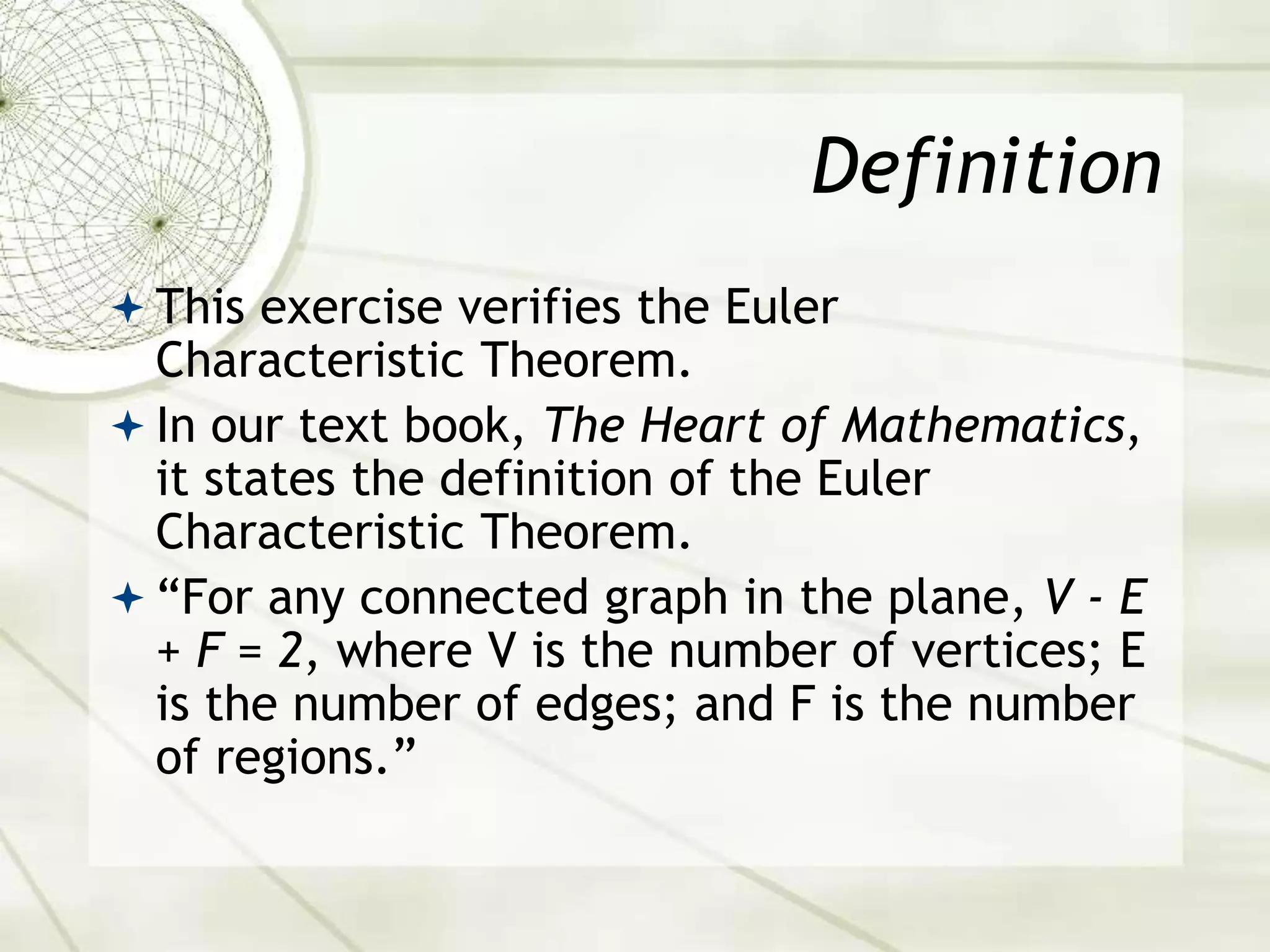 euler characteristic theorem | PPT