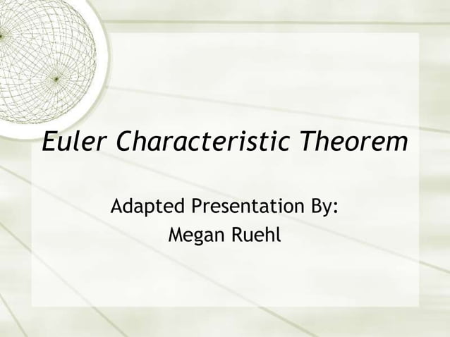 euler characteristic theorem | PPT