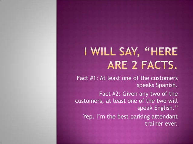 parking lot attendant riddle | PPT