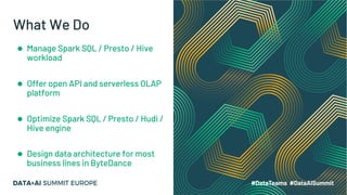 Improving SparkSQL Performance by 30%: How We Optimize Parquet Pushdown and Parquet Reader | PPT