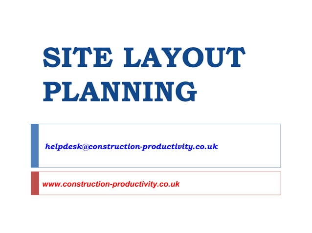 114 site layout-health and safety | PPT