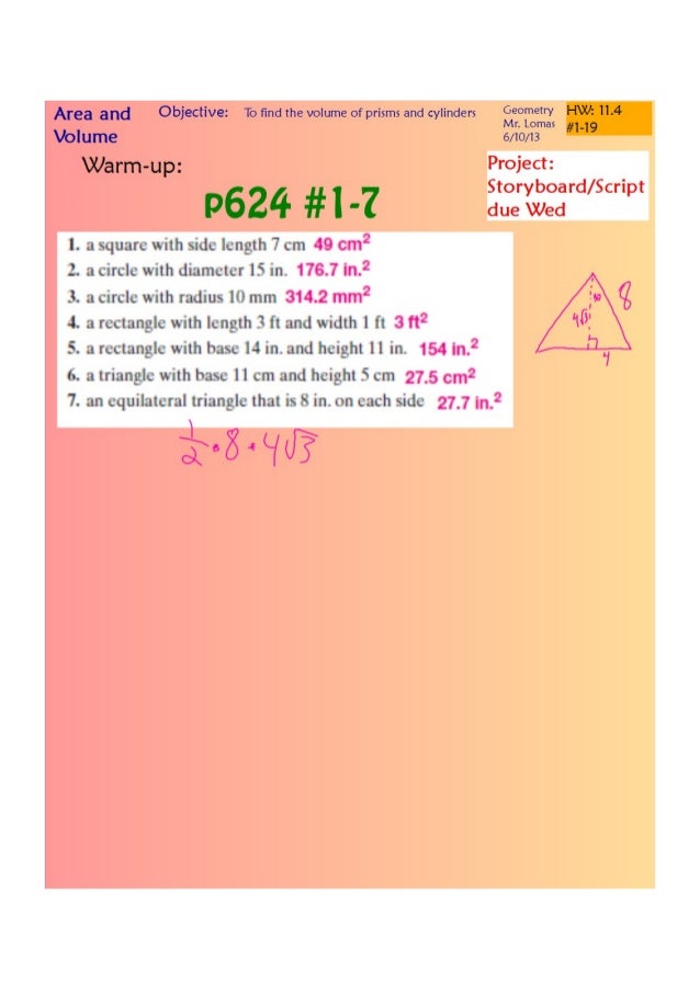 11 4 Volume Of Prisms And Cylinders pdf 11 4 Volume Of Prisms And Cylinders pdf