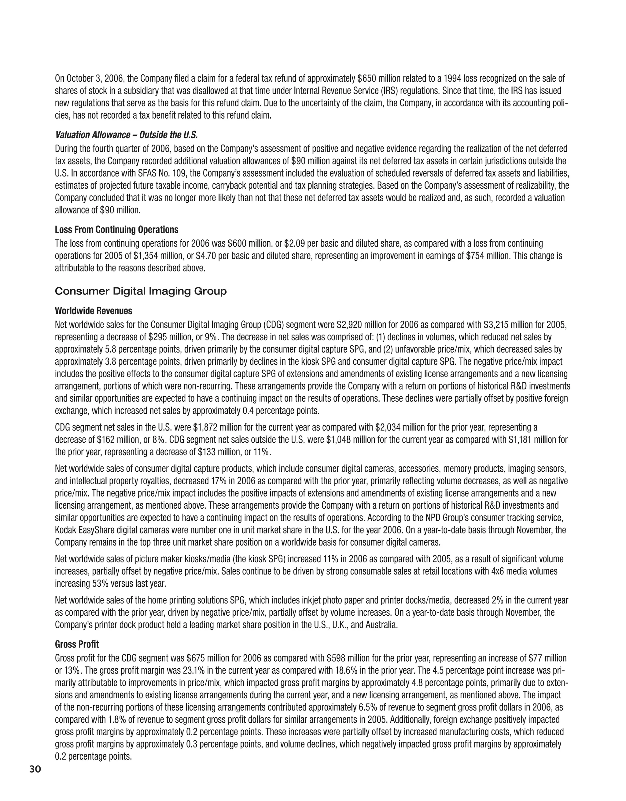 Kodak annual Report 06 | PDF