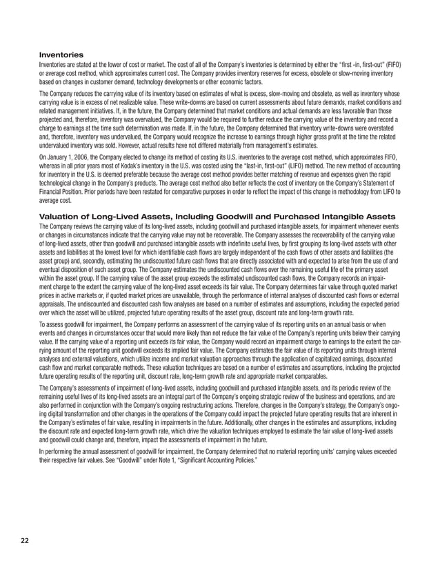 Kodak annual Report 06 | PDF