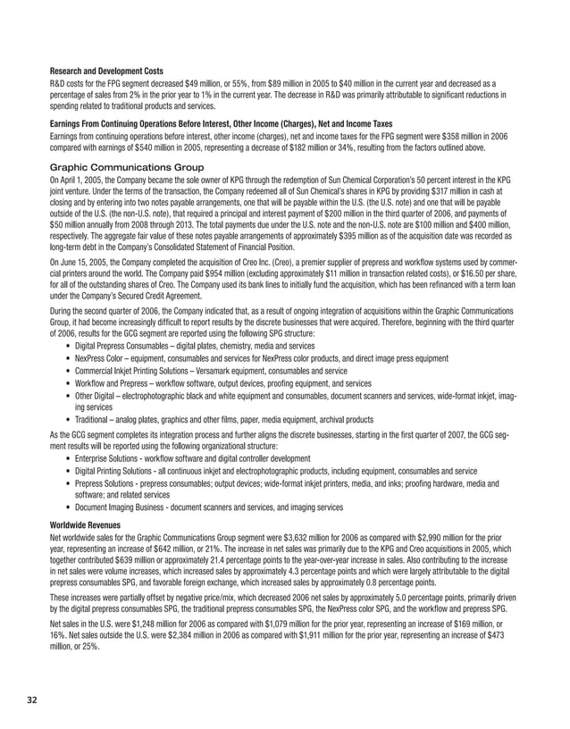 Kodak annual Report 06 | PDF