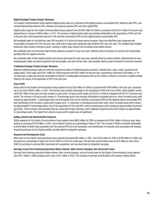 Kodak annual Report 06 | PDF