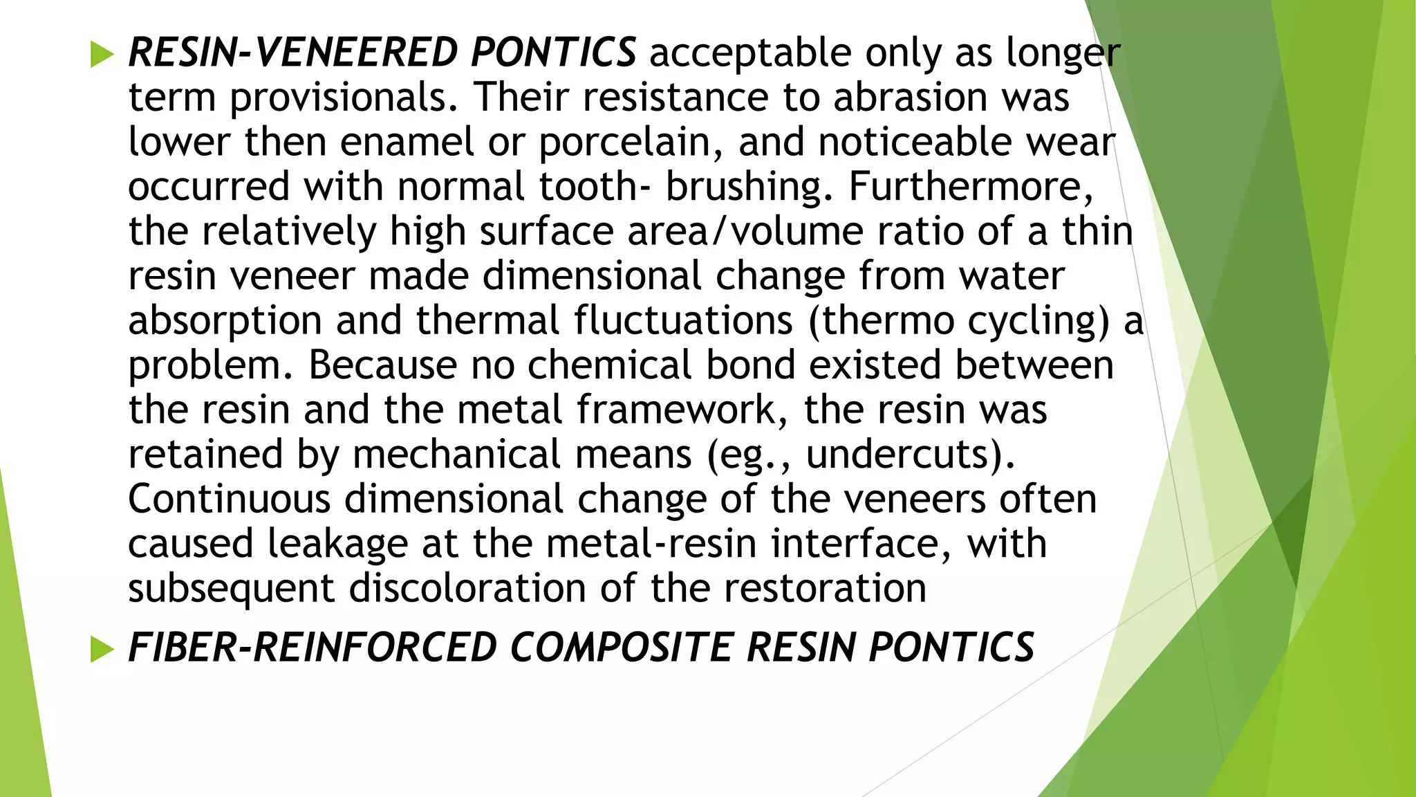 pontics in the prosthetic dentistry | PPTX