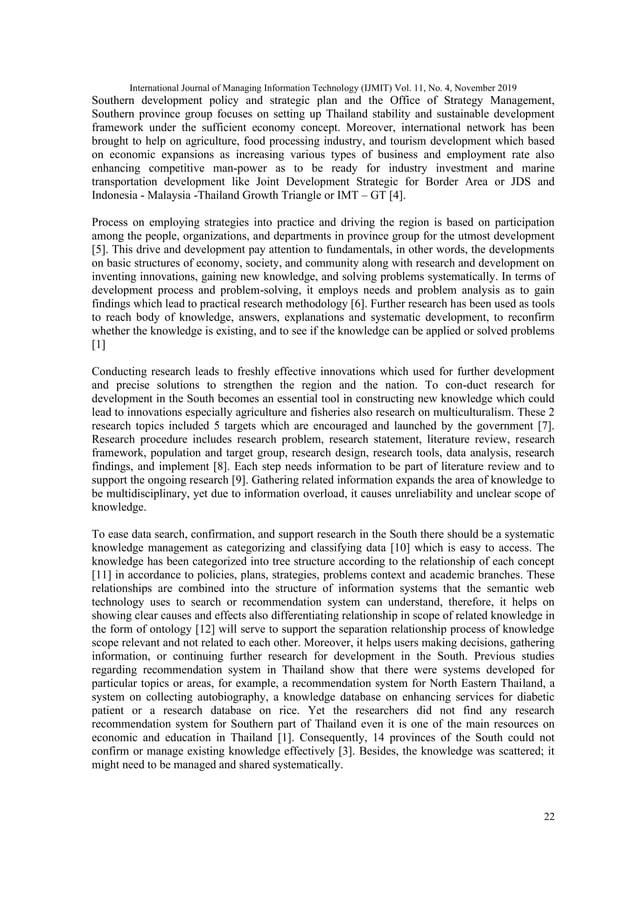 THE DEVELOPMENT OF RESEARCH RECOMMENDATION SYSTEM FOR SOUTHERN THAILAND ...