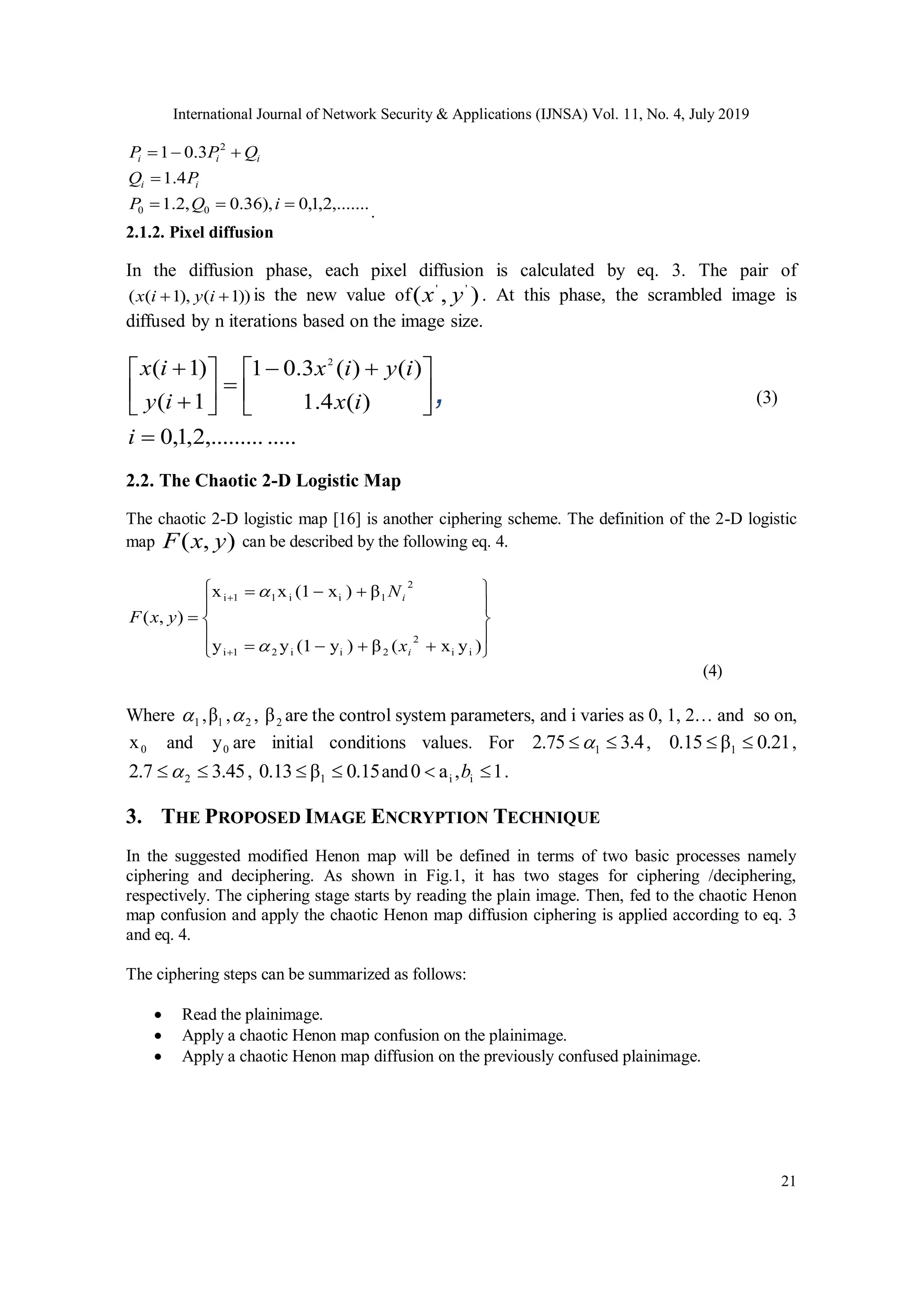 A CHAOTIC CONFUSION-DIFFUSION IMAGE ENCRYPTION BASED ON HENON MAP | PDF A CHAOTIC CONFUSION-DIFFUSION IMAGE ENCRYPTION BASED ON HENON MAP | PDF