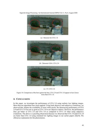 Demosaicing of Real Low Lighting Images using CFA 3.0 | PDF