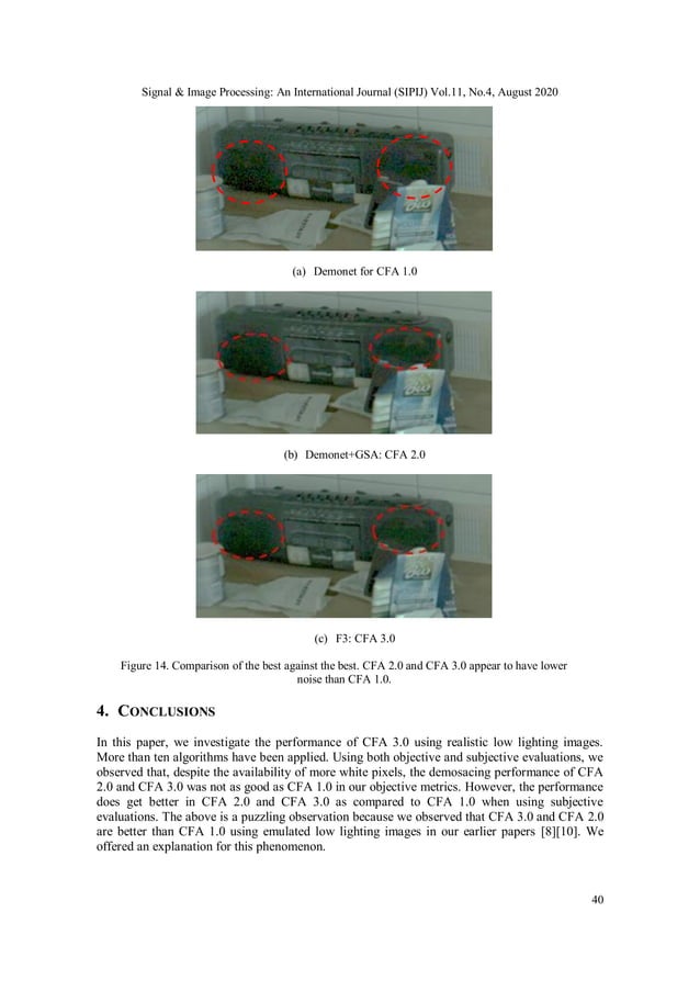 Demosaicing of Real Low Lighting Images using CFA 3.0 | PDF
