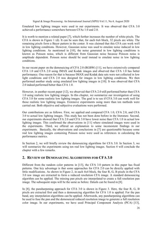 DEMOSAICING OF REAL LOW LIGHTING IMAGES USING CFA 3.0 | PDF