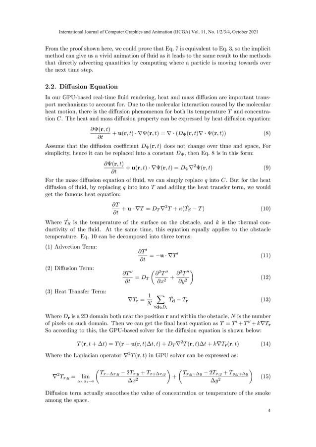 Fast Fluid Thermodynamics Simulation By Solving Heat Diffusion Equation | PDF
