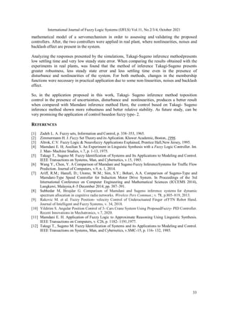 Fuzzy Control of a Servomechanism: Practical Approach using Mamdani and Takagi- Sugeno ...