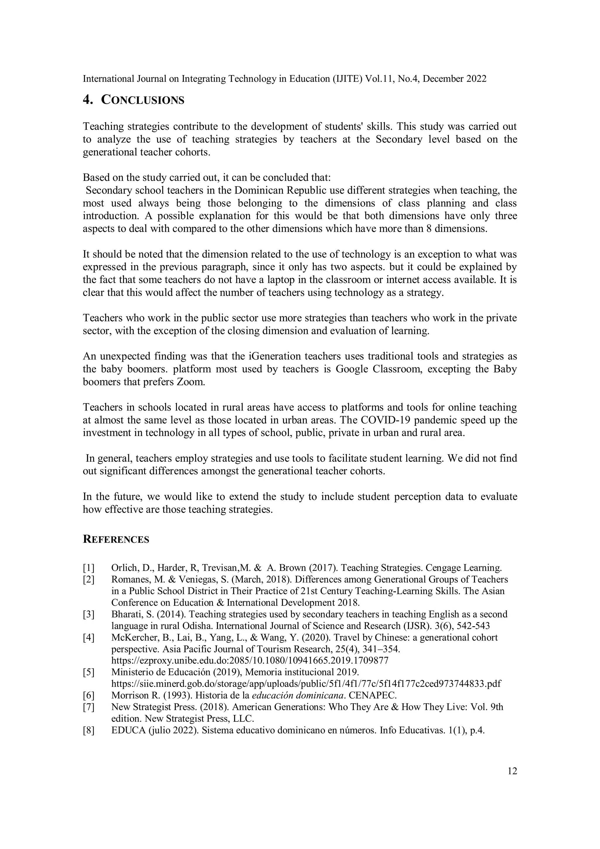 TEACHING STRATEGIES BASED ON GENERATIONAL TEACHER COHORTS | PDF