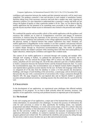 AN INTELLIGENT AND AI-DRIVEN MOBILE PLATFORM FOR HIGH SCHOOL STUDENTS IN THE COLLEGE APPLICATION ...