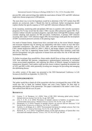 VARICELLA VACCINATION: A POTENTIAL STRATEGY FOR PREVENTING MULTIPLE SCLEROSIS | PDF