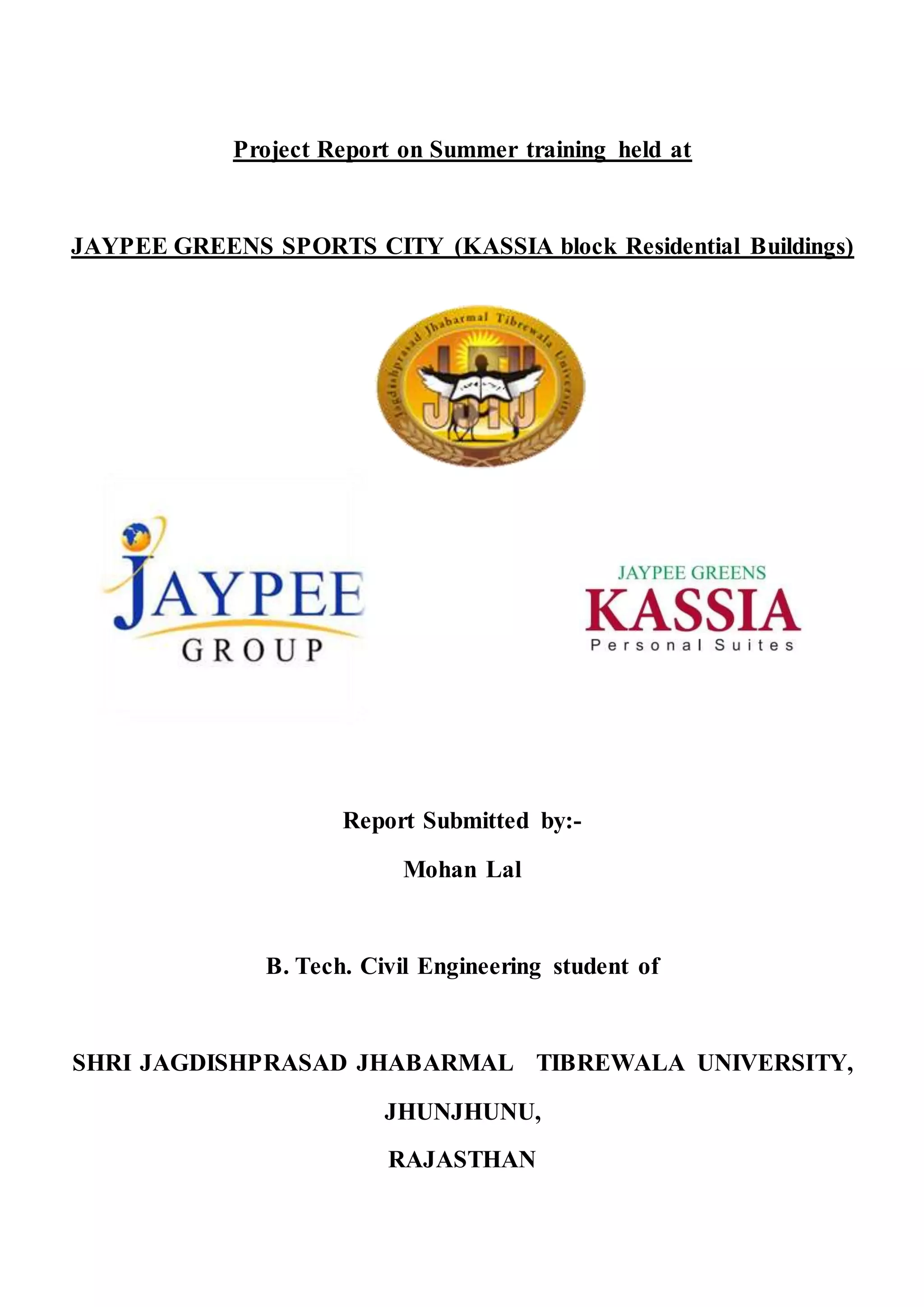 114271970 a-civil-engg-final-year-training-report-on-residential ...