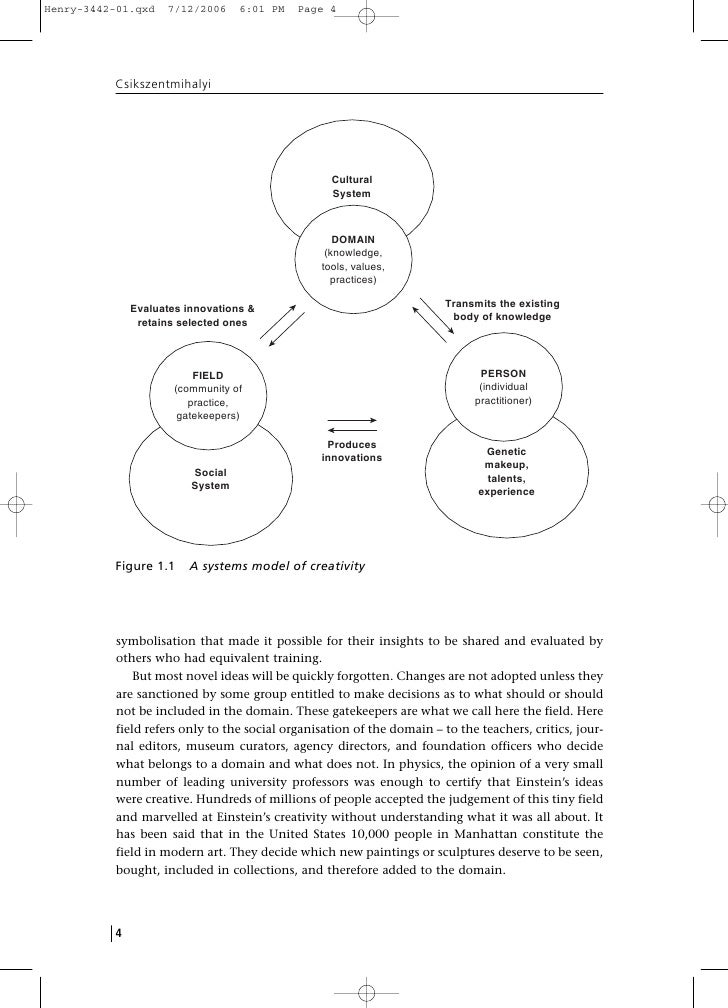 A Systems Perspective on Creativity